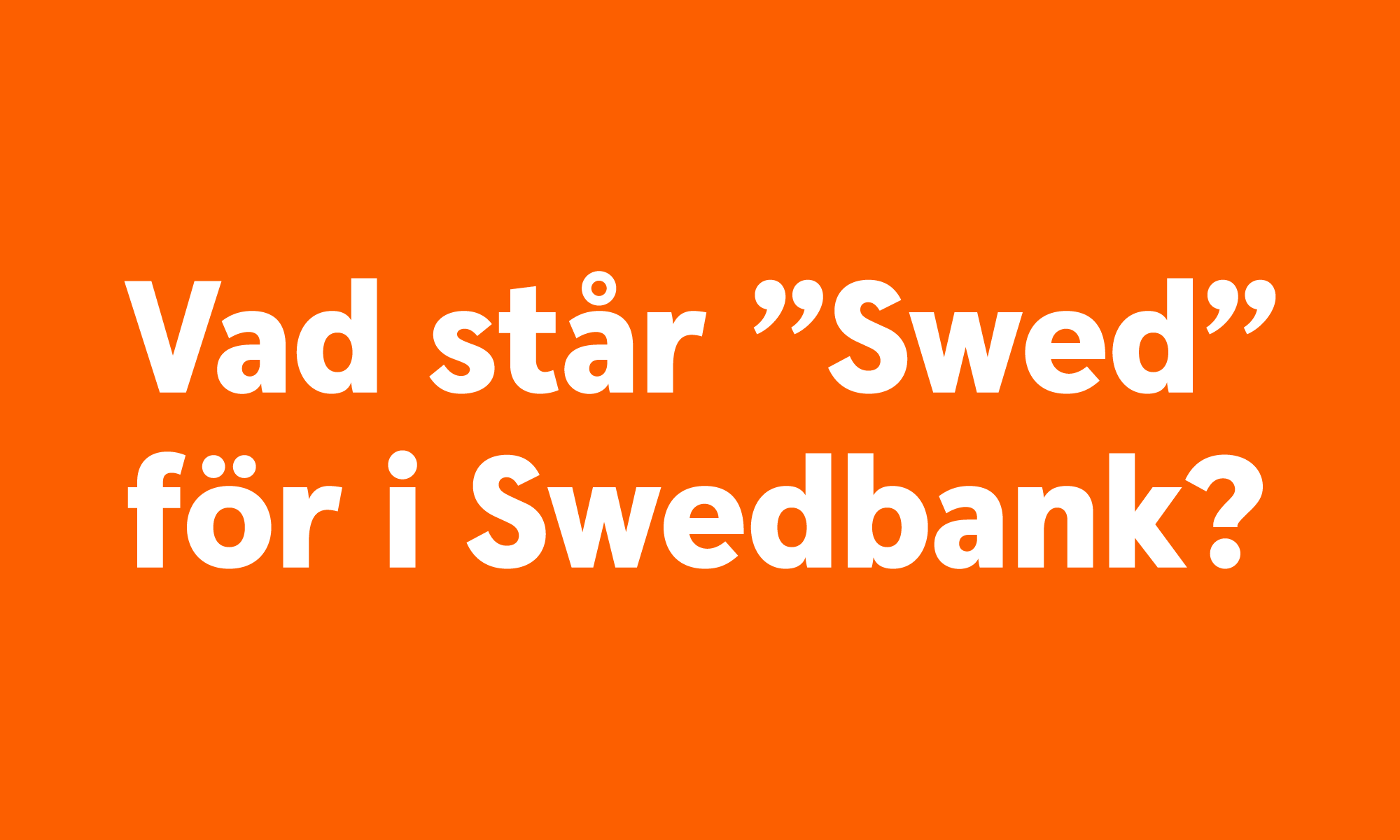 Bank - banktjänster för en hållbar ekonomi | Login | Swedbank